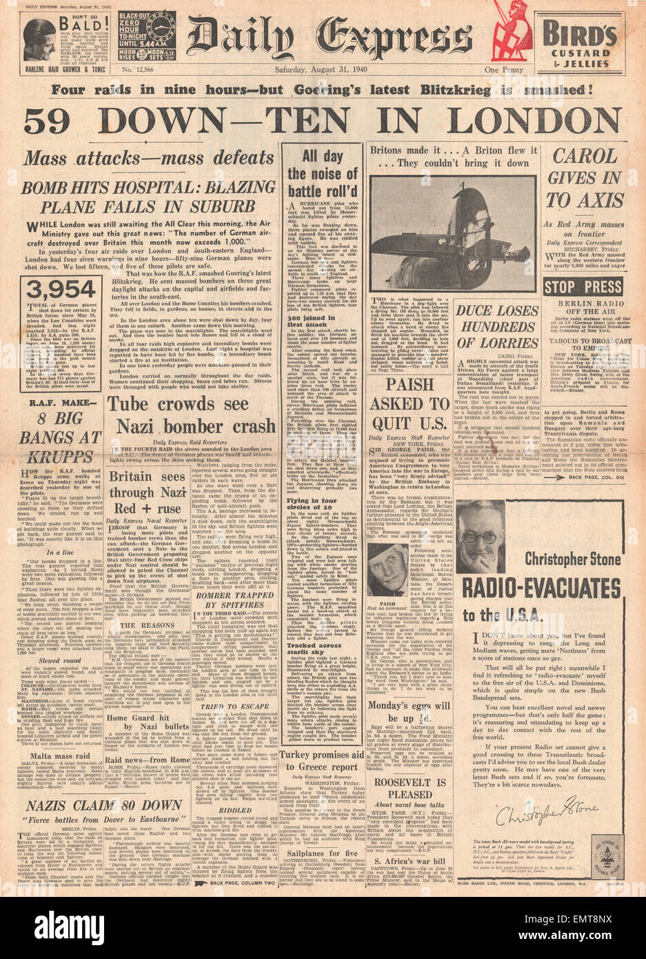 1940 luftwaffe air raids on britain hi-res stock photography and images ...