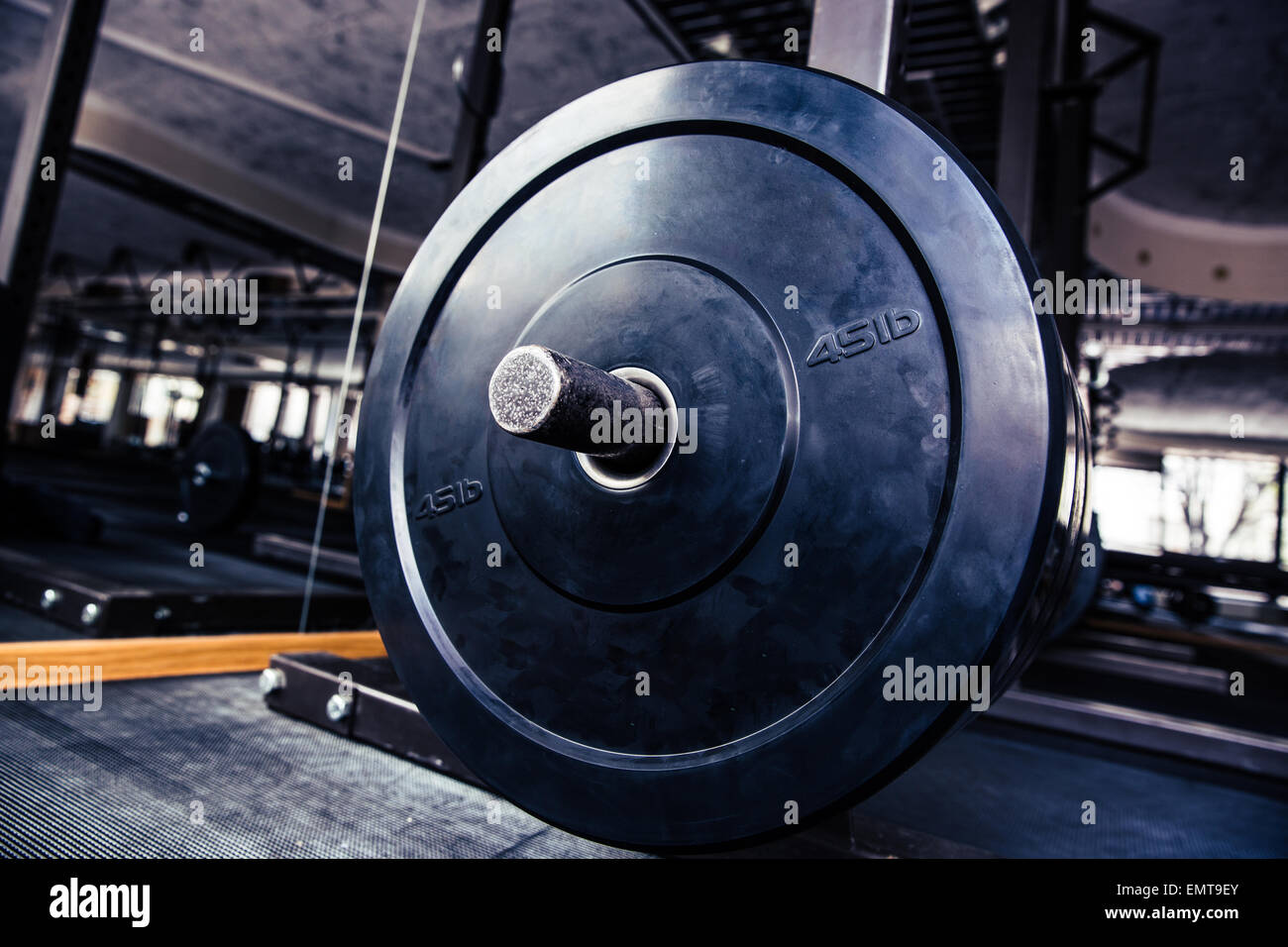 Closeup image of a fitness equipment in gym Stock Photo - Alamy