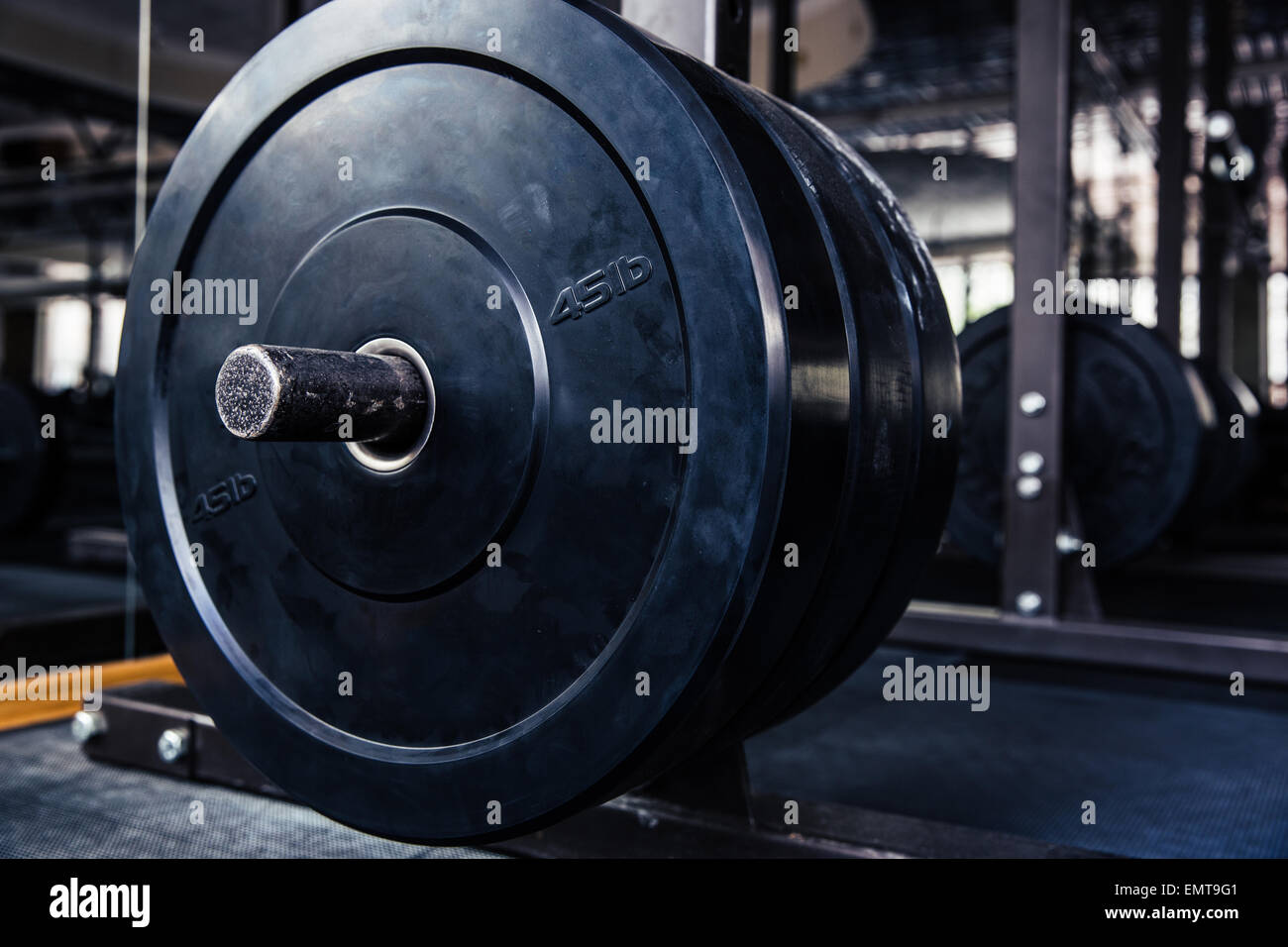 Closeup image of a fitness equipment in gym Stock Photo - Alamy