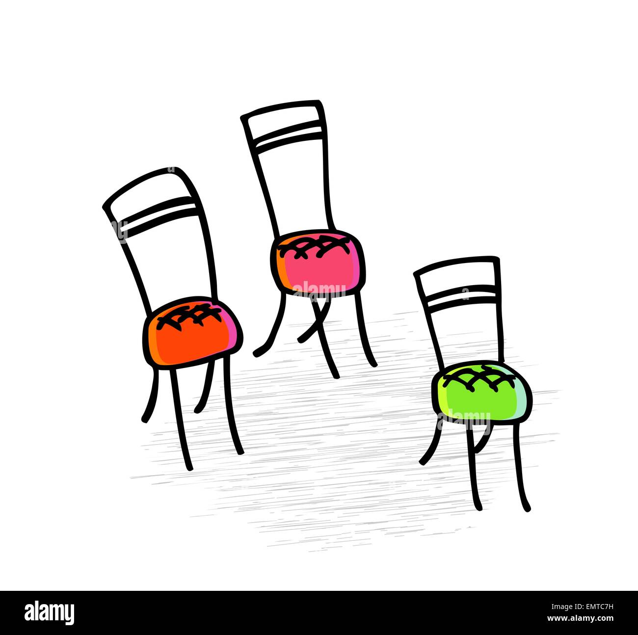 Hand drawn chair vector Cut Out Stock Images & Pictures - Alamy