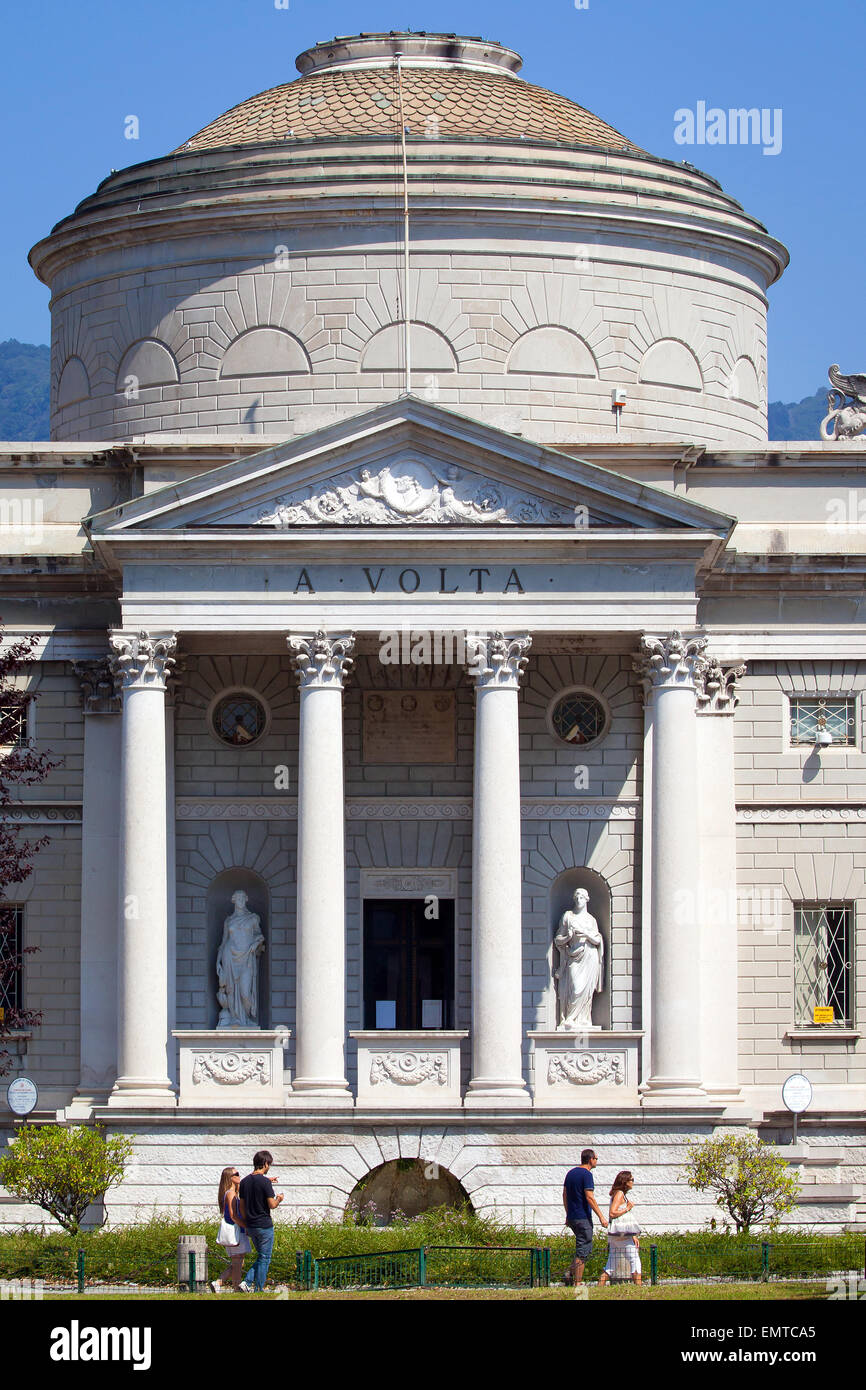 The Volta Temple in Como town, Italy Stock Photo - Alamy