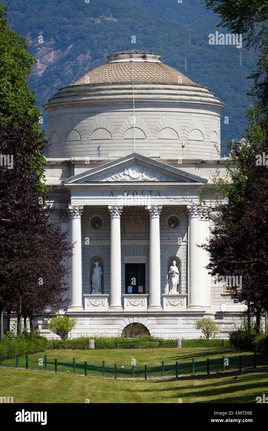 The Volta Temple in Como town, Italy Stock Photo - Alamy