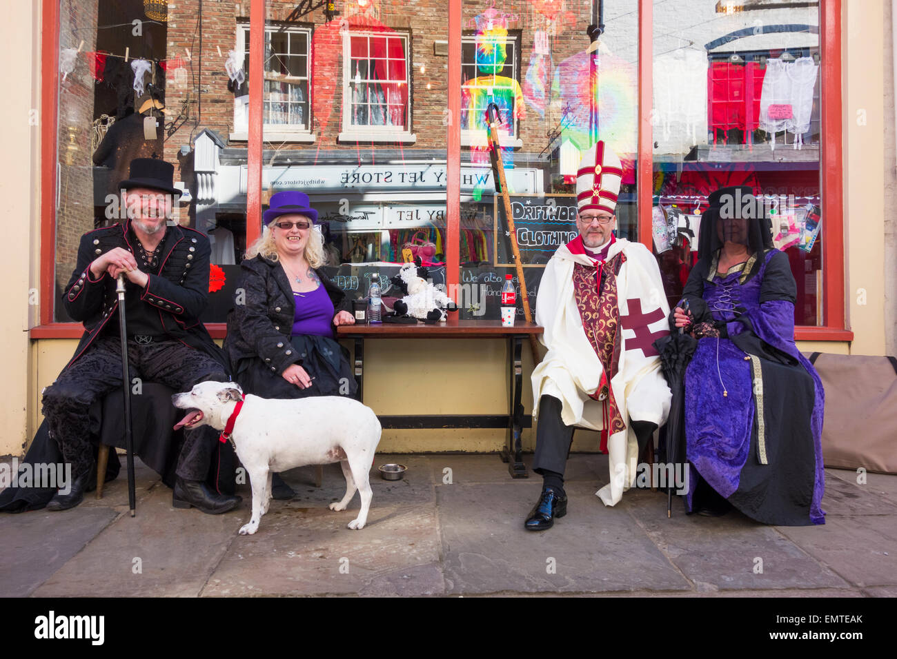 Whitby, North Yorkshire, UK. 23rd April, 2015. Goths enjoying the ...