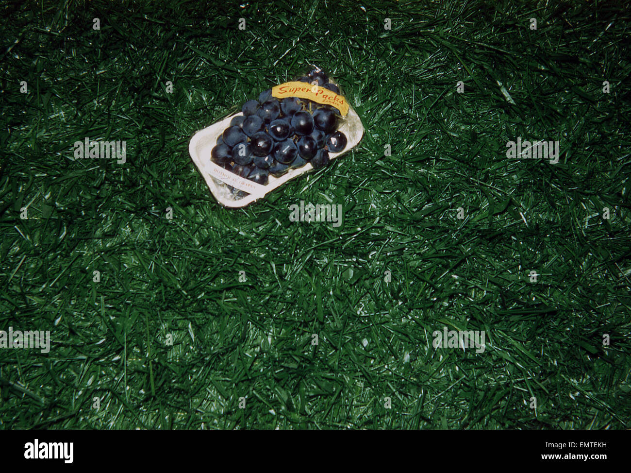 1959, historical, imported grapes in a 'super-pack' on display at ...