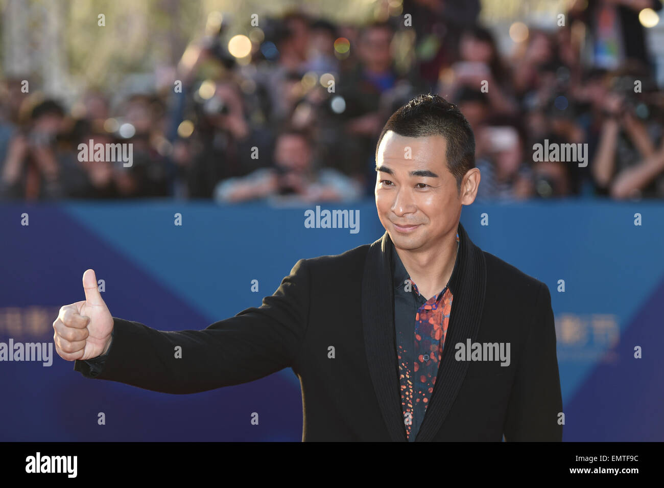 Beijing, China. 23rd Apr, 2015. Actor Zhao Wenzhuo attends the closing ...