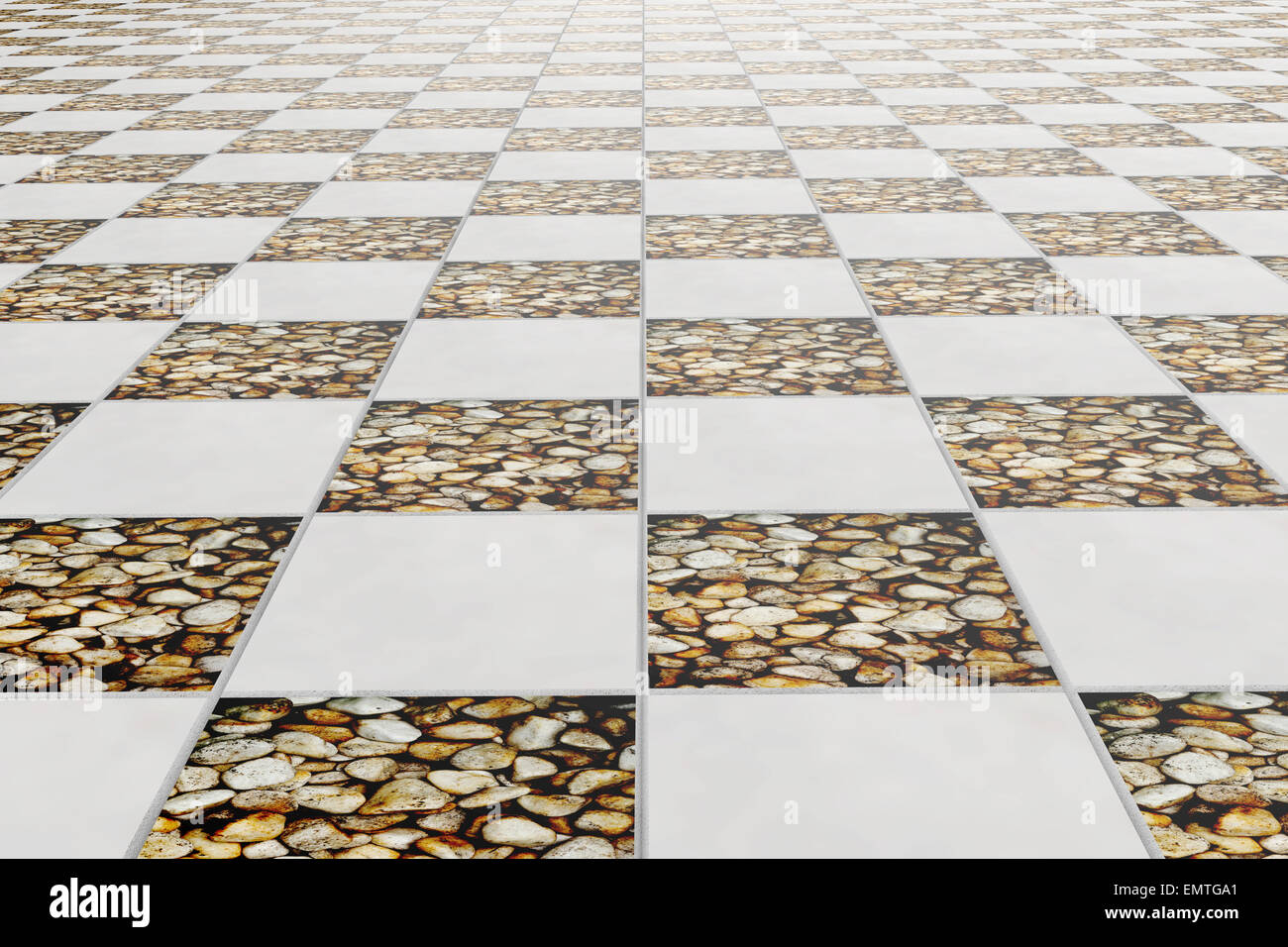 3d rendering of a rustic tiles floor Stock Photo - Alamy