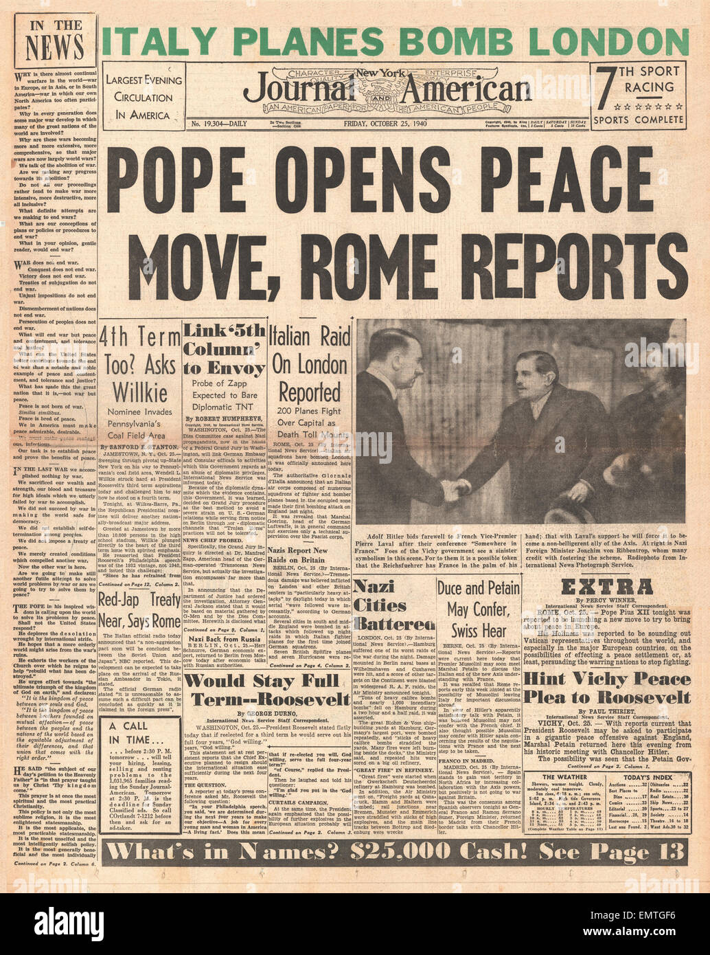 New york journal american 1940 hi-res stock photography and images - Alamy