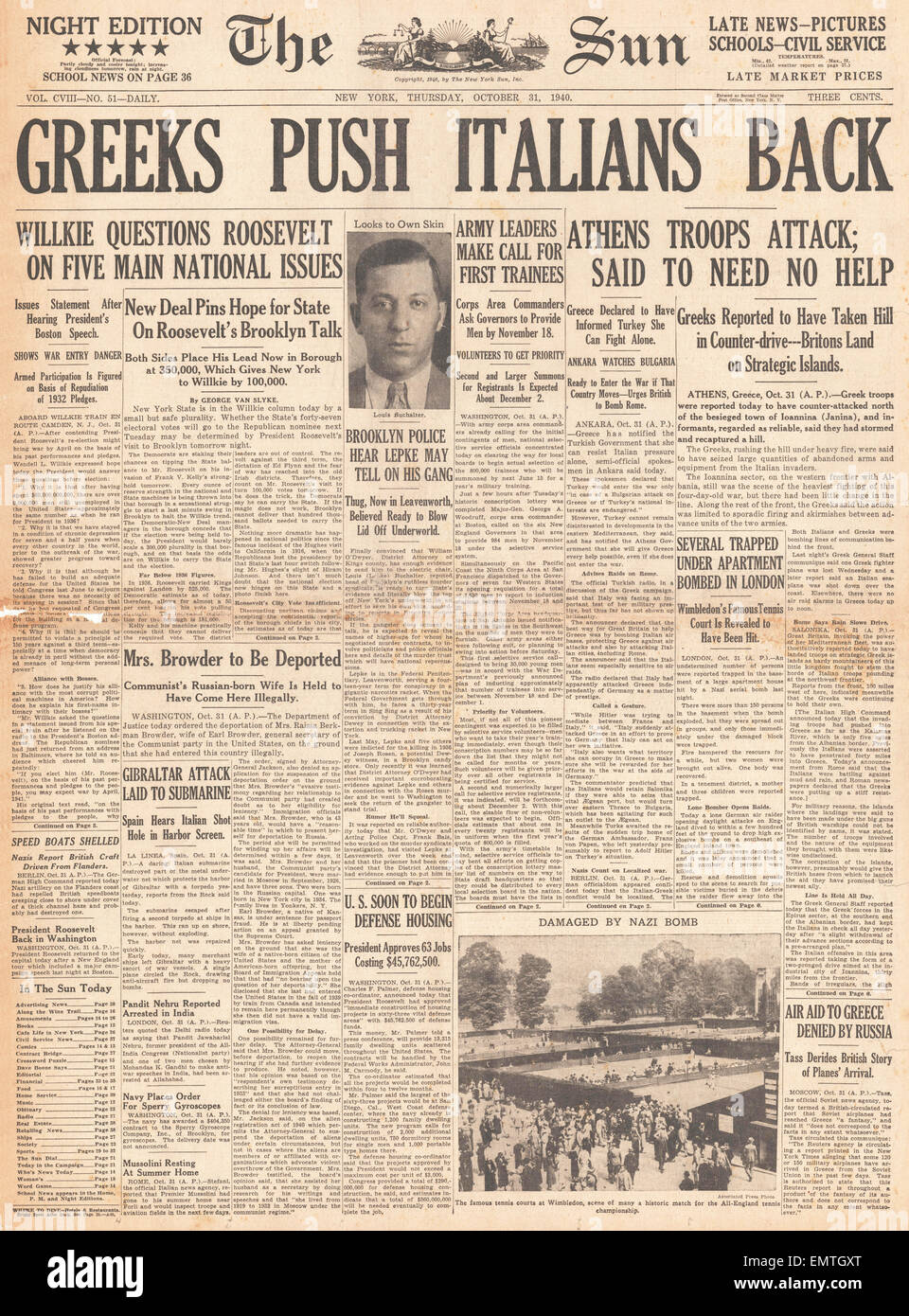 World war ii italy newspaper hi-res stock photography and images - Alamy