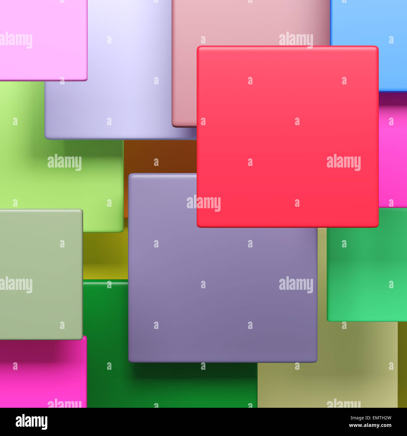 3d rendering with panels of a lot of colors Stock Photo - Alamy