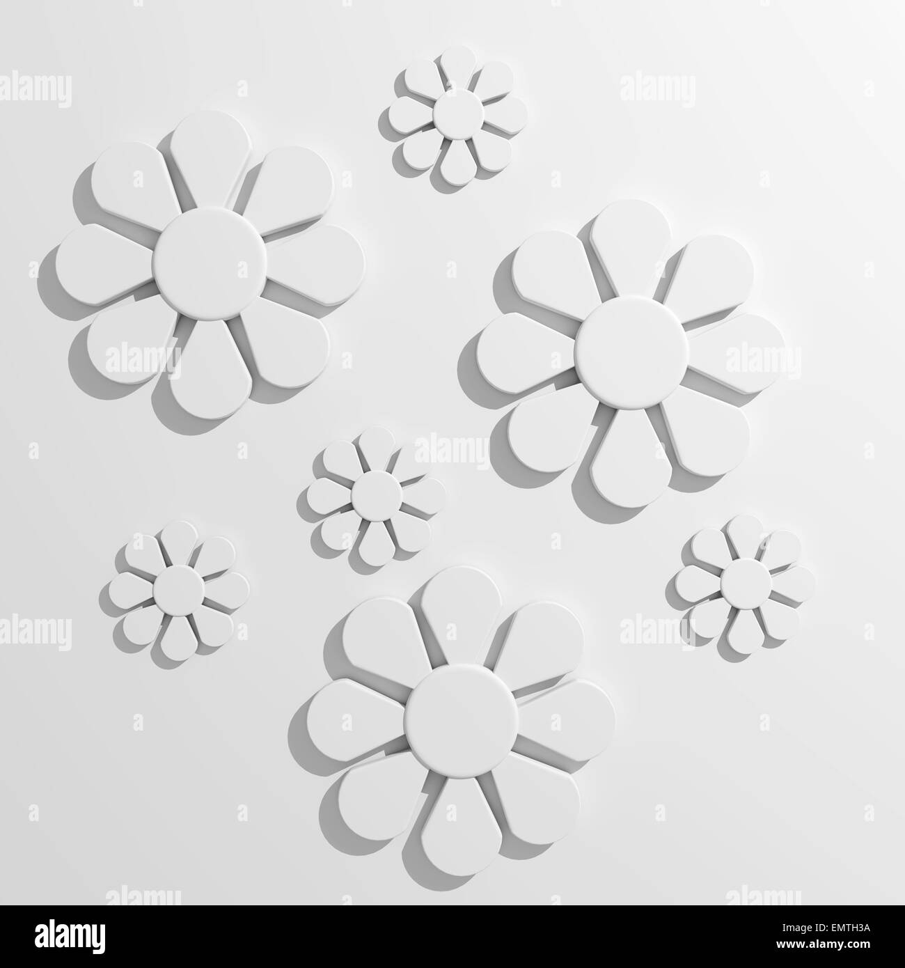 3d rendering of a beautiful white flowers Stock Photo - Alamy