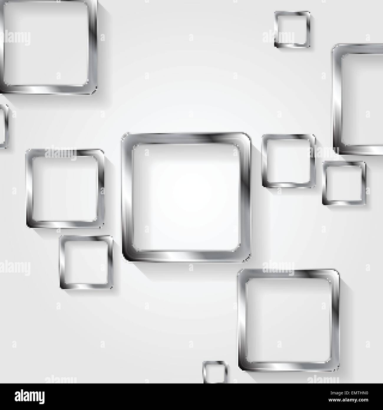 Metallic squares on white background. Vector template Stock Vector ...