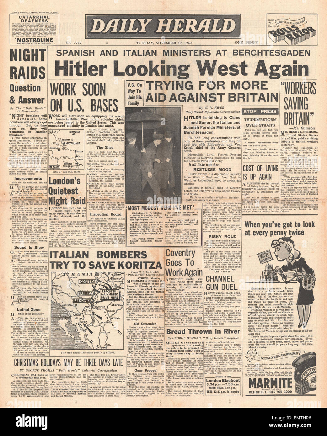 World war ii italy newspaper hi-res stock photography and images - Alamy
