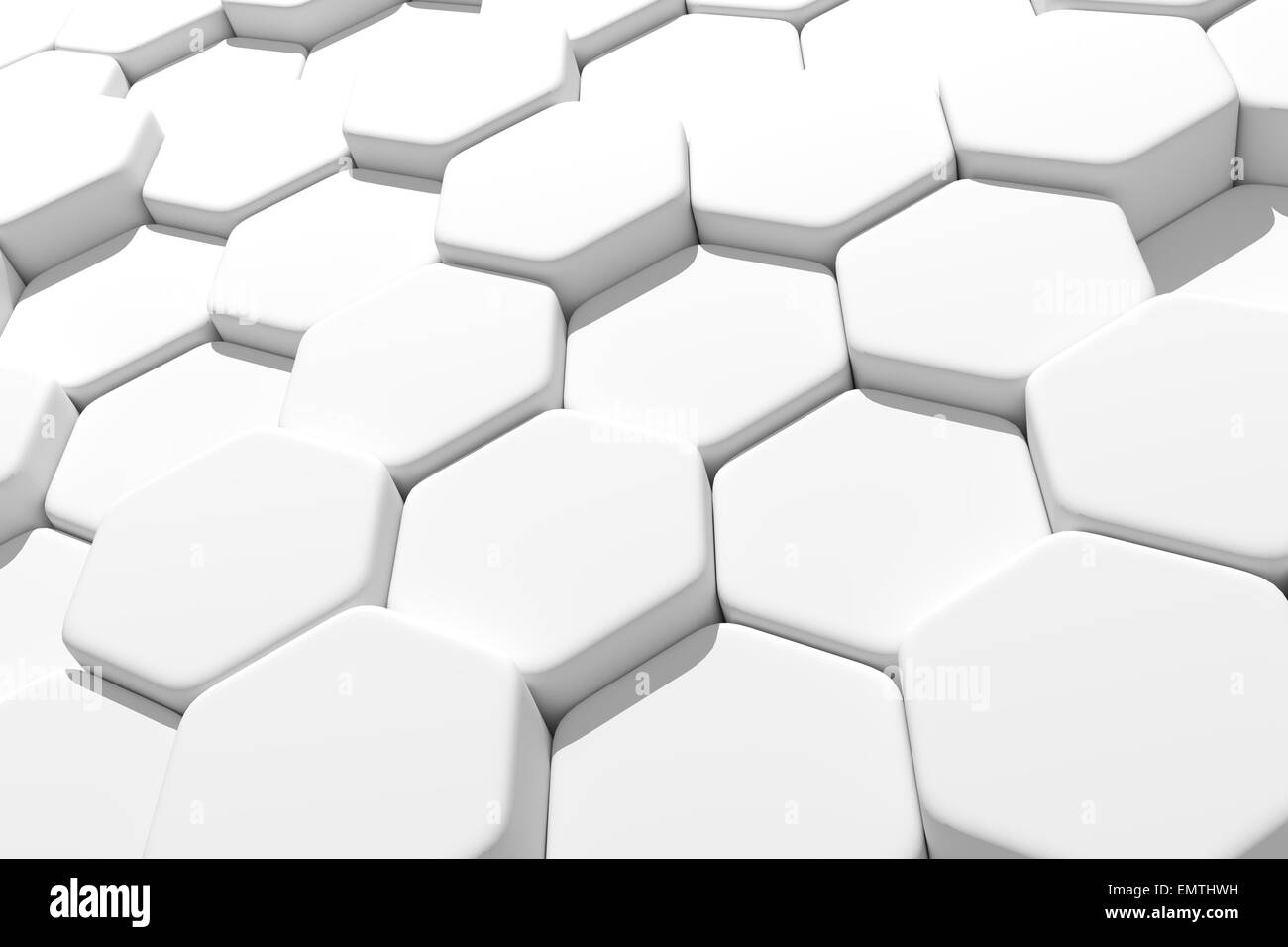 White hexagons hi-res stock photography and images - Alamy