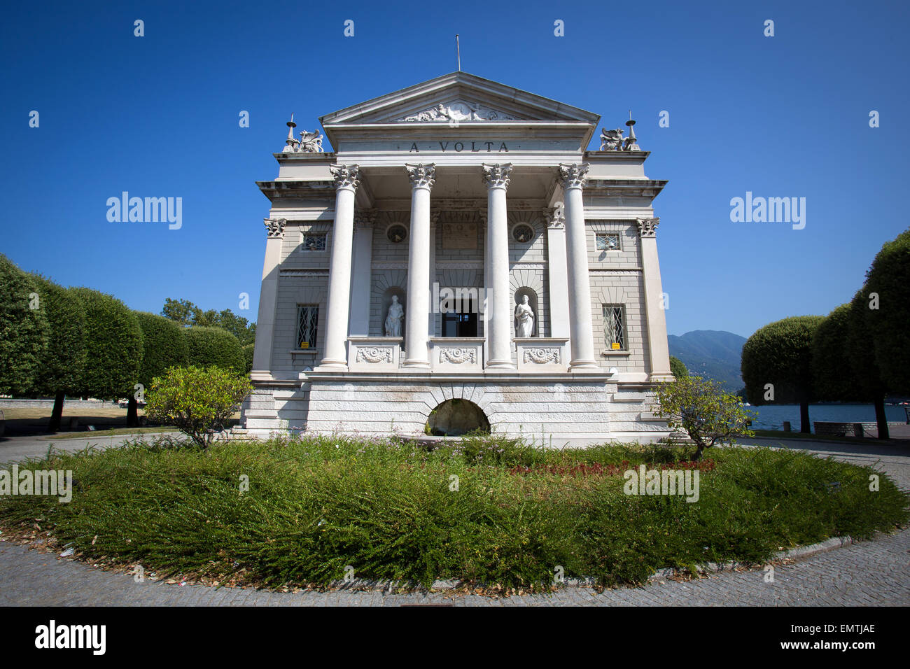 The Volta Temple in Como town, Italy Stock Photo - Alamy