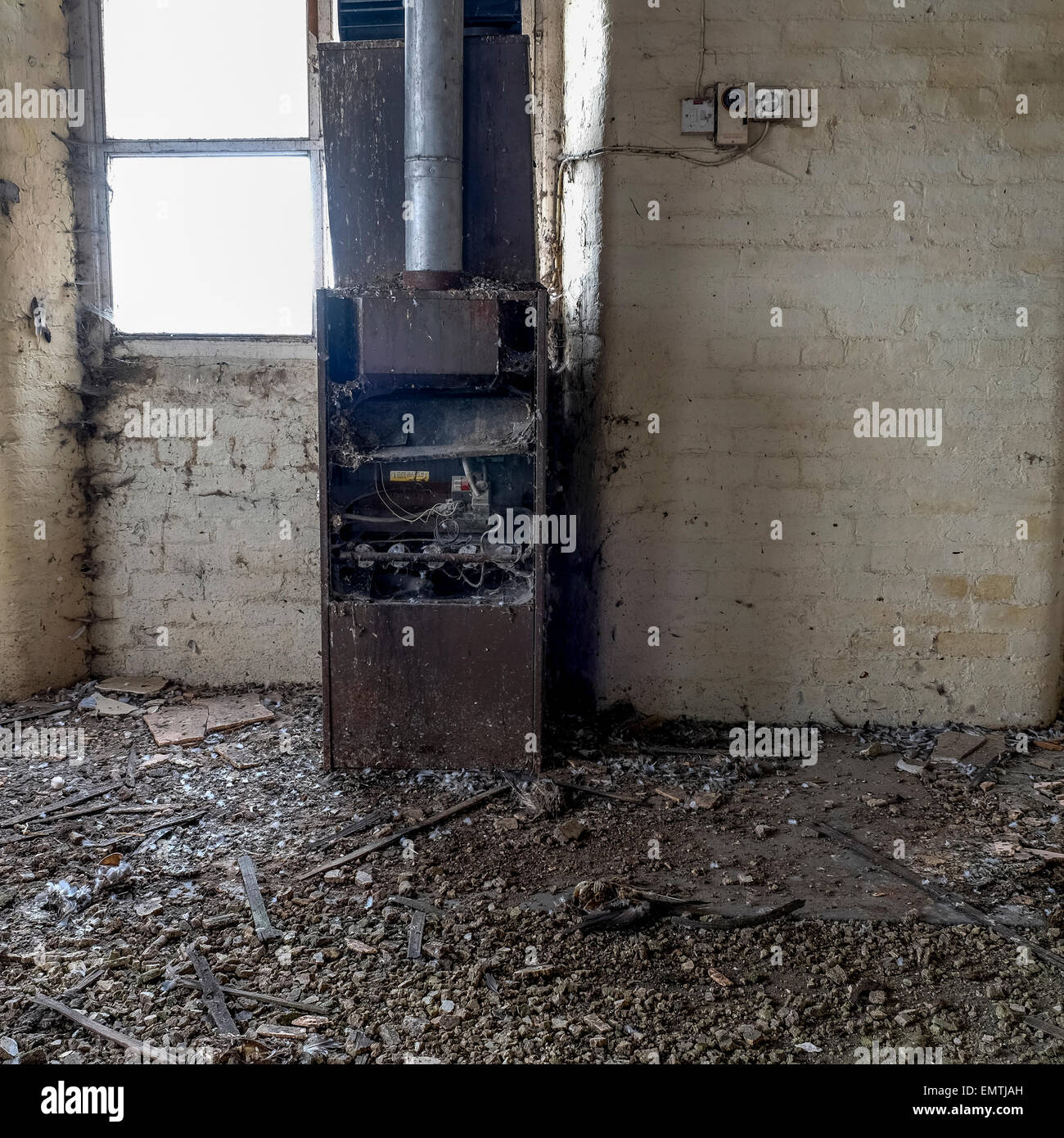 Abandoned industrial boiler room hi-res stock photography and images ...