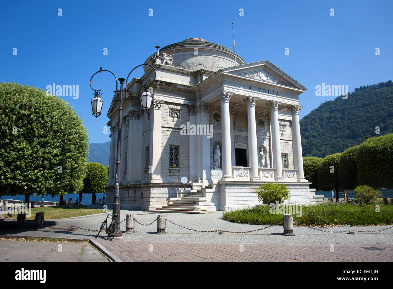 The Volta Temple in Como town, Italy Stock Photo - Alamy