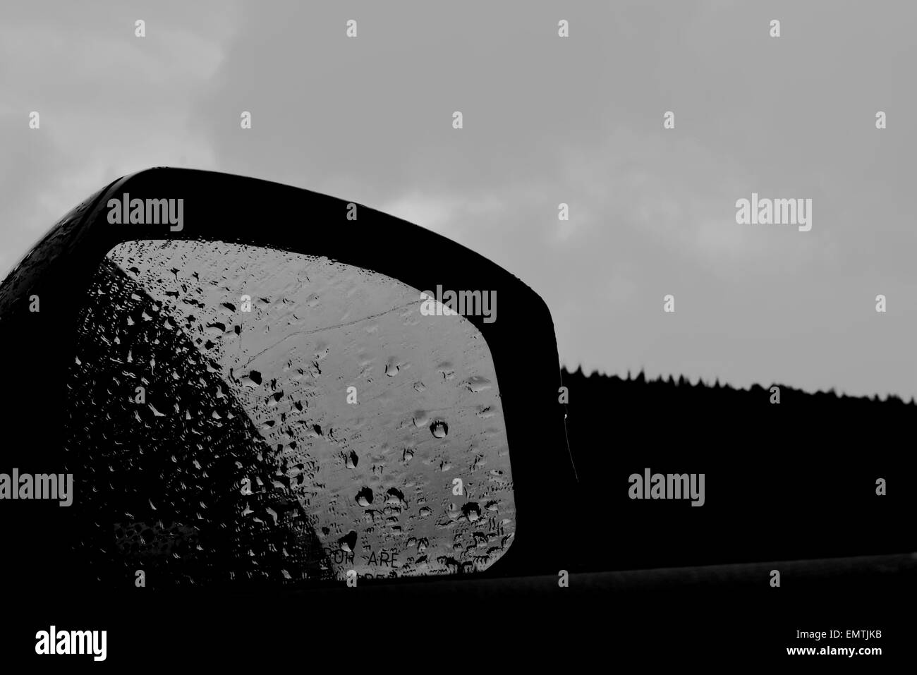 Rear mirror in rain hi-res stock photography and images - Alamy