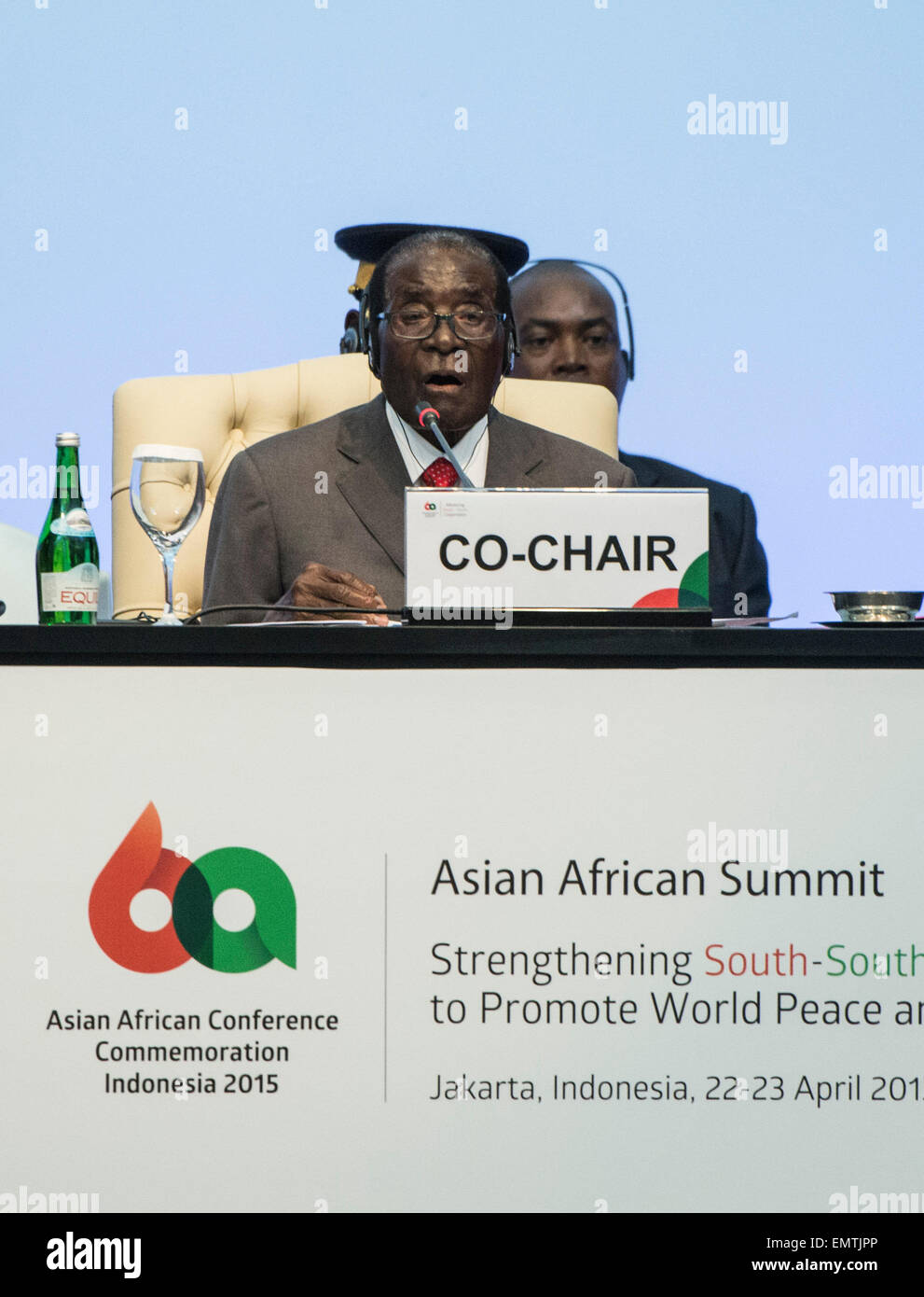 Jakarta, Indonesia. 23rd Apr, 2015. President of Zimbabwe Robert ...