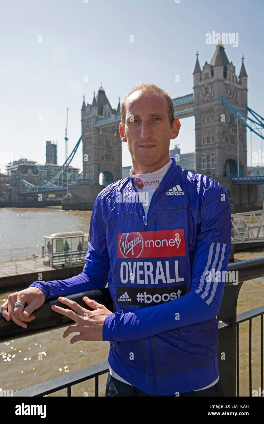 British Marathon Runner Scott Overall attends a photocall at Tower ...