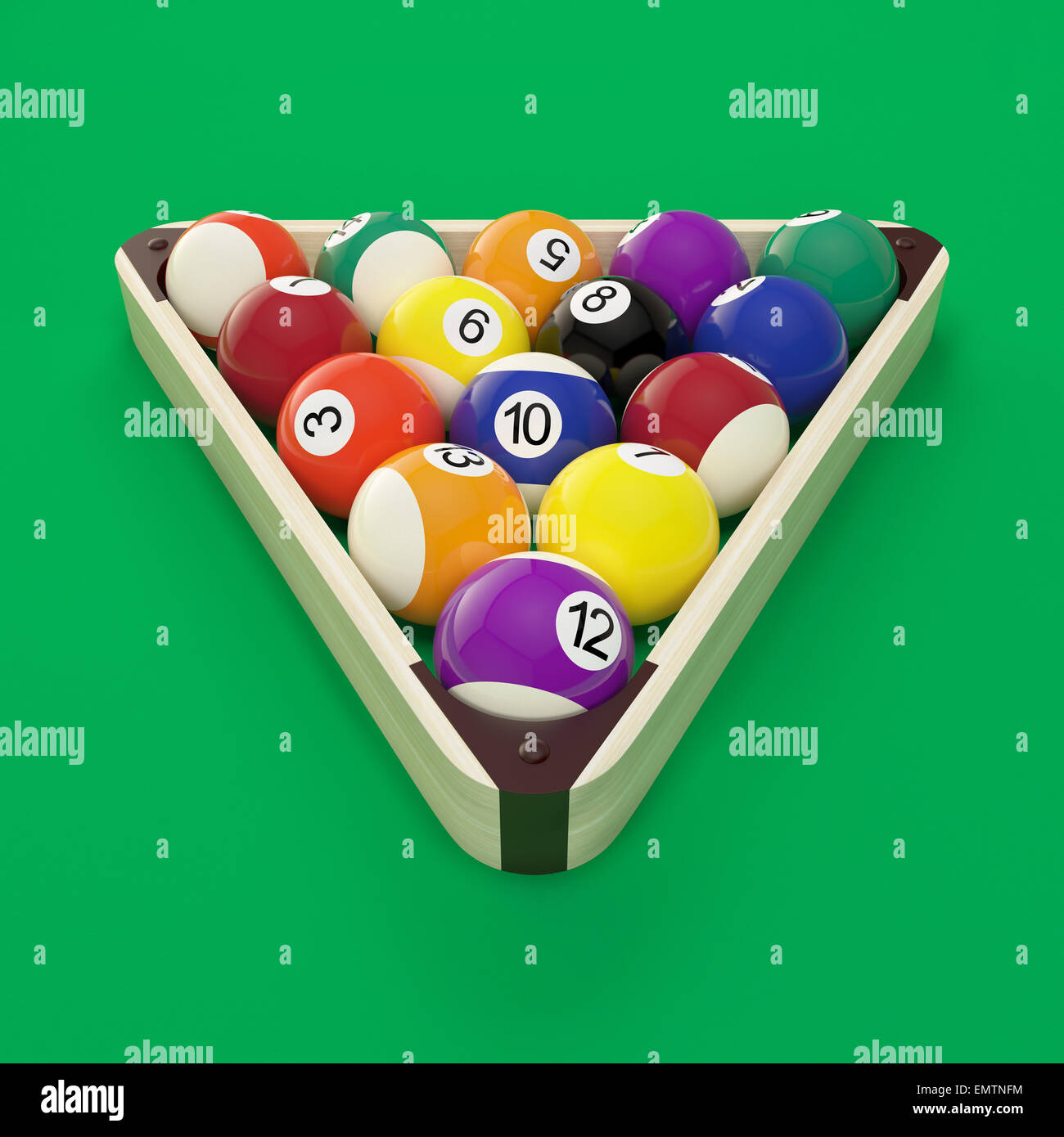 Pool balls triangle illustration hi-res stock photography and images ...