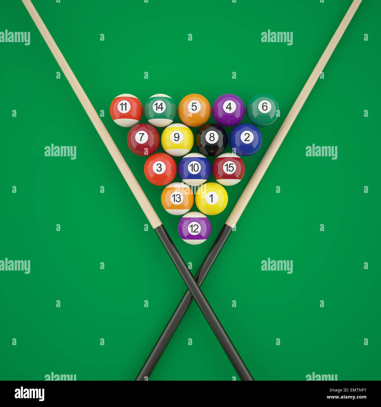 Cues set hi-res stock photography and images - Alamy