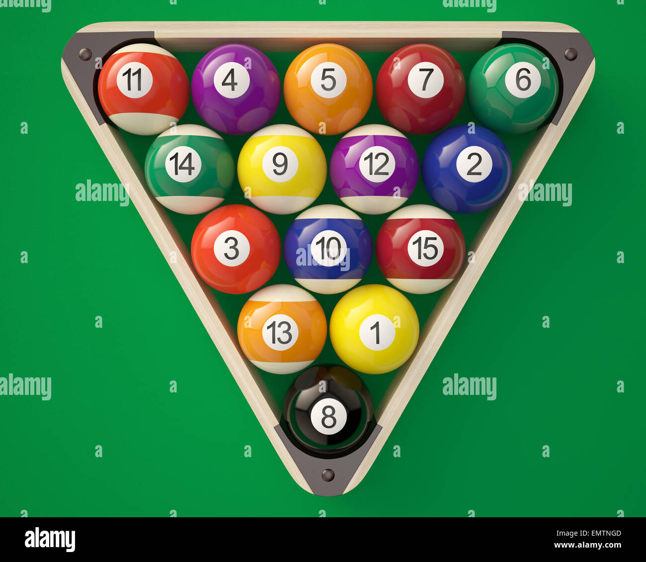 Pool balls triangle illustration hi-res stock photography and images ...
