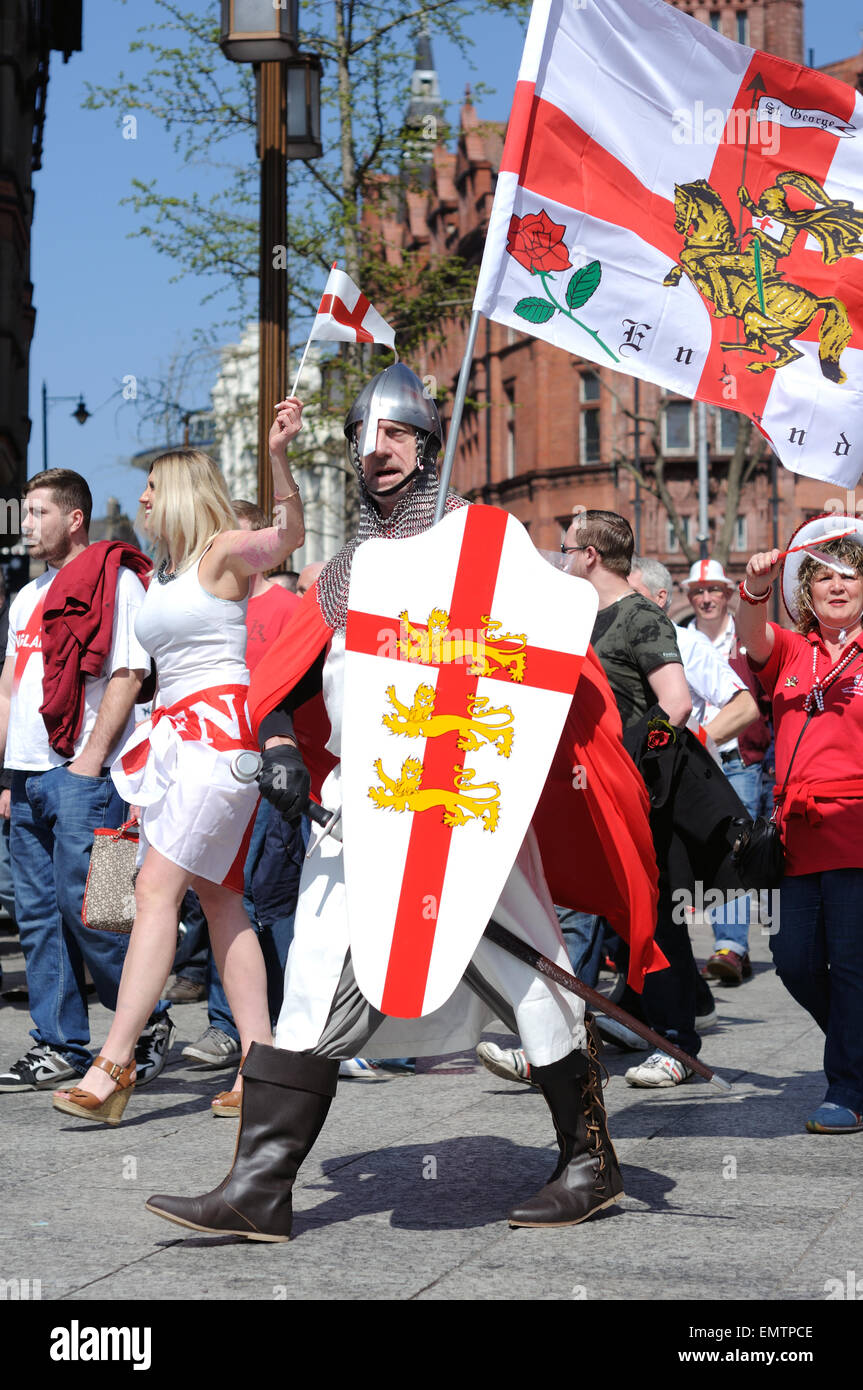 Nottingham, UK. 23rd April, 2015. The royal society of St George ...