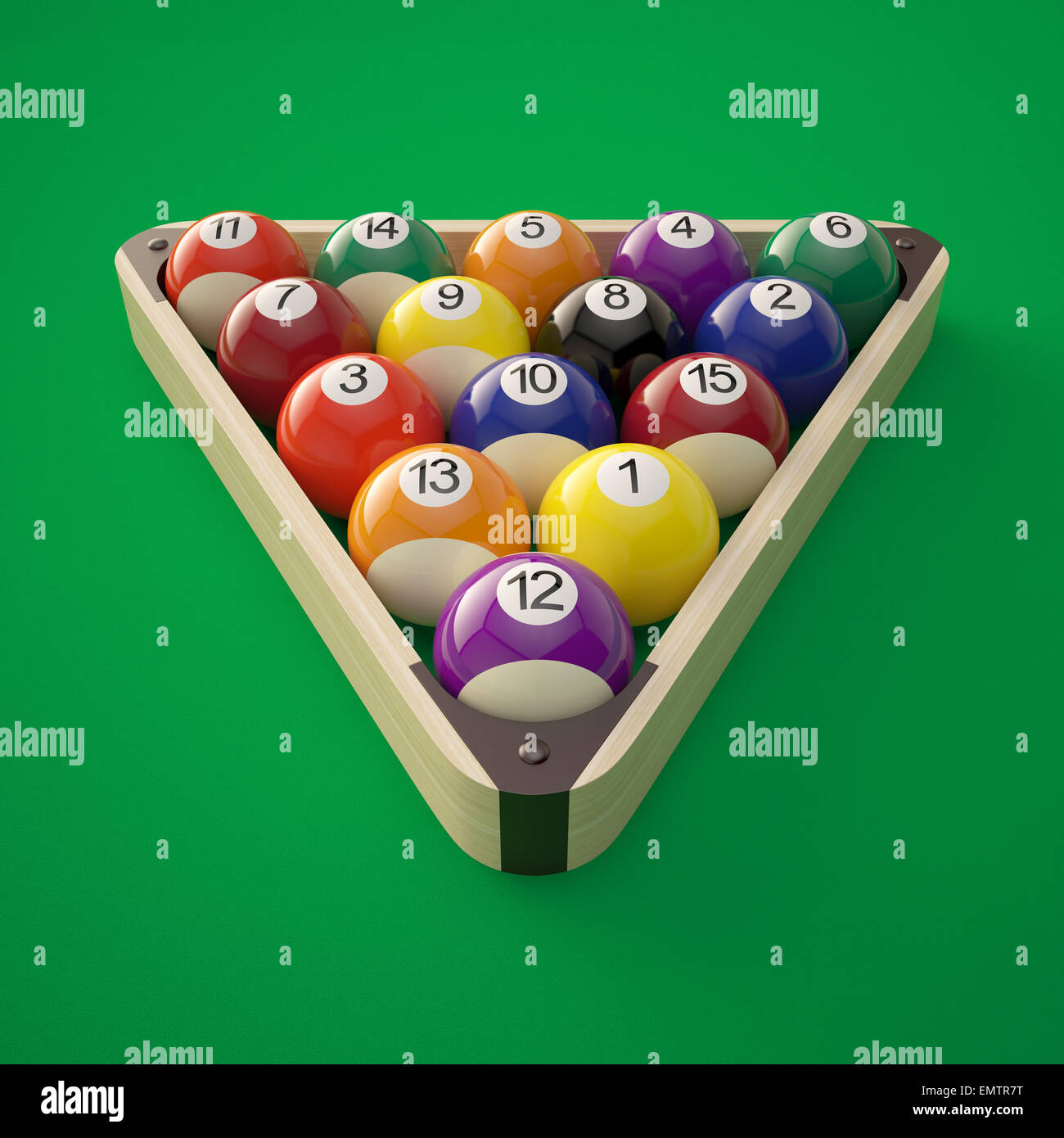 Pool balls triangle illustration hi-res stock photography and images ...