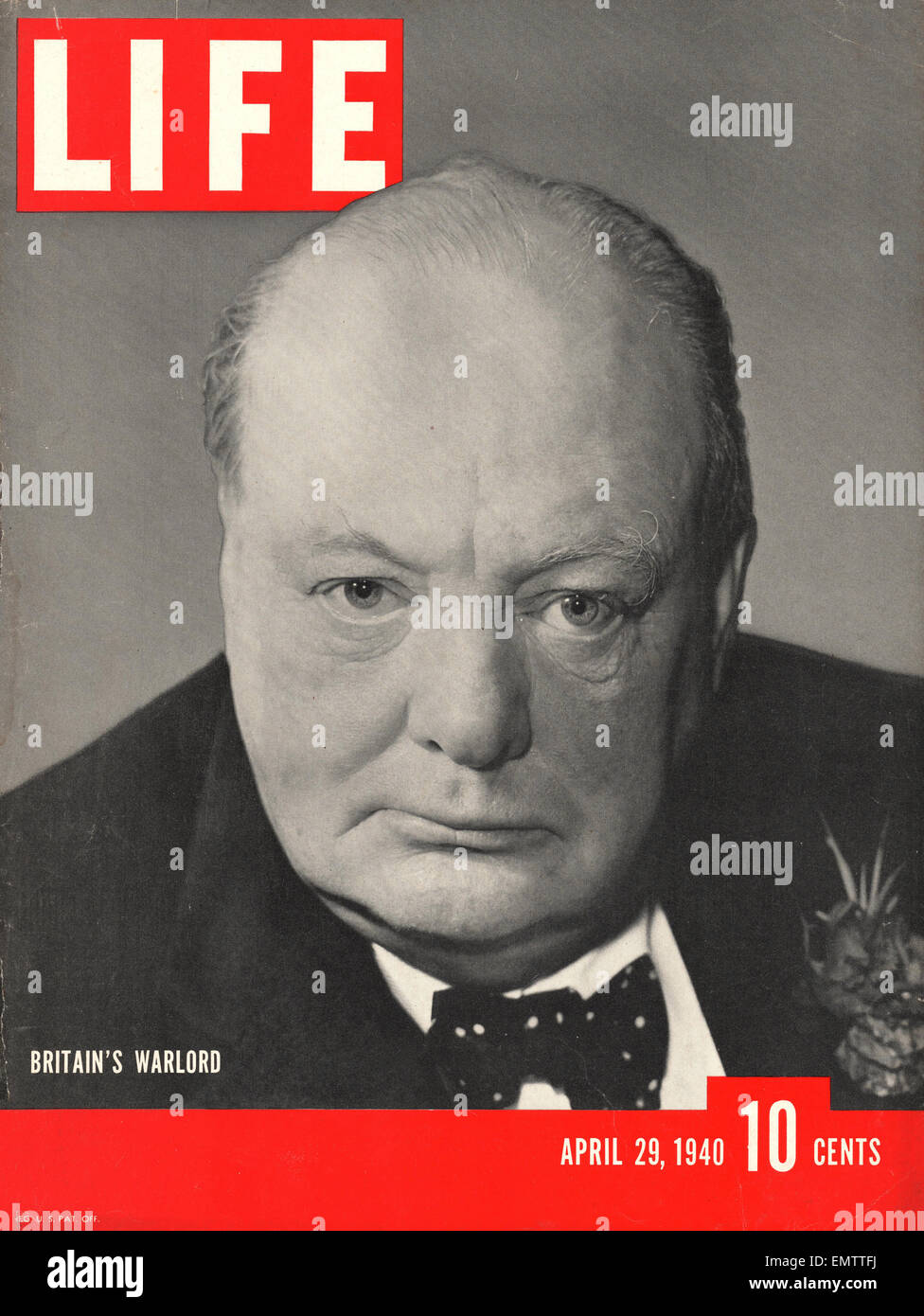 1940 Life magazine British Prime Minister Winston Churchill Stock Photo ...