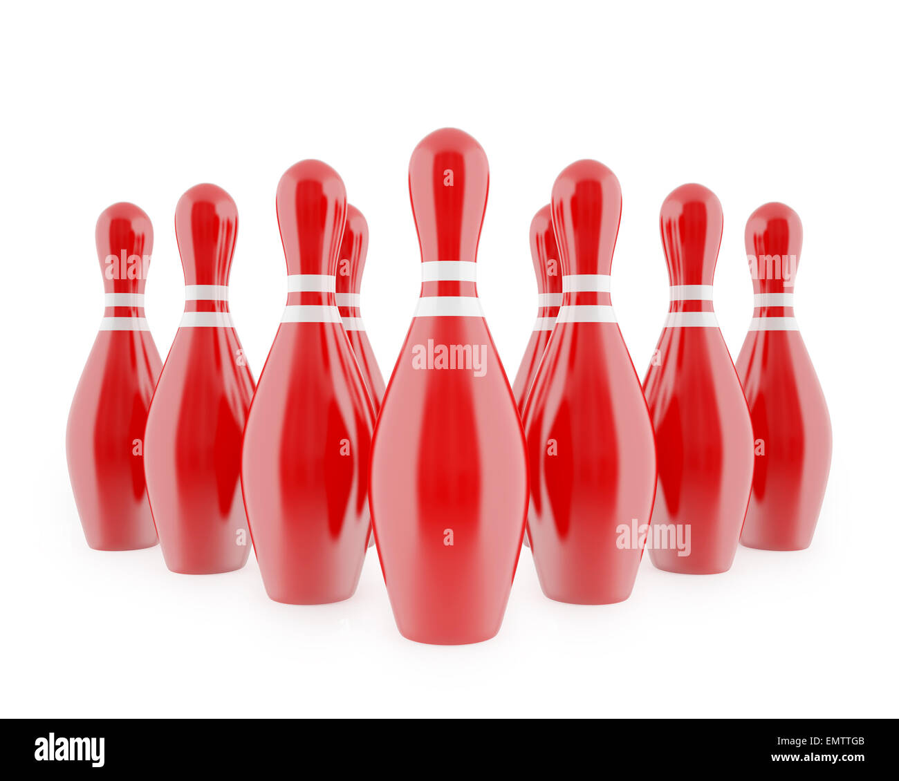Red bowling pins with white stripes Stock Photo - Alamy Red bowling pins with white stripes Stock Photo - Alamy