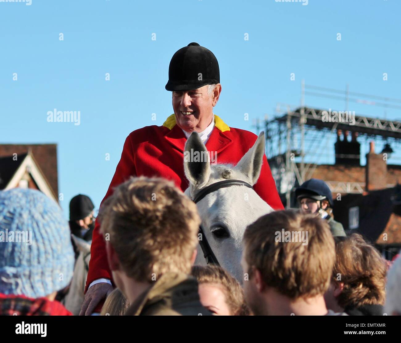 Fox hunt meet Boxing day in Tenterden Kent Stock Photo - Alamy