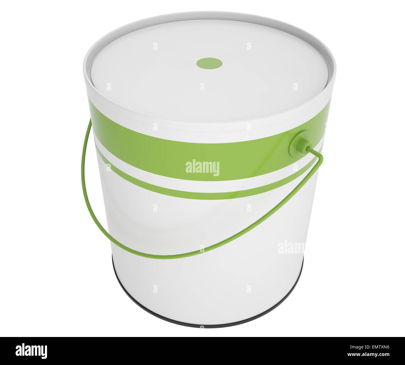 Full bank green paint isolated on white background Stock Photo - Alamy