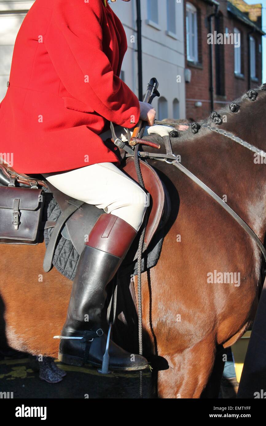 Fox hunt meet Boxing day in Tenterden Kent Stock Photo - Alamy