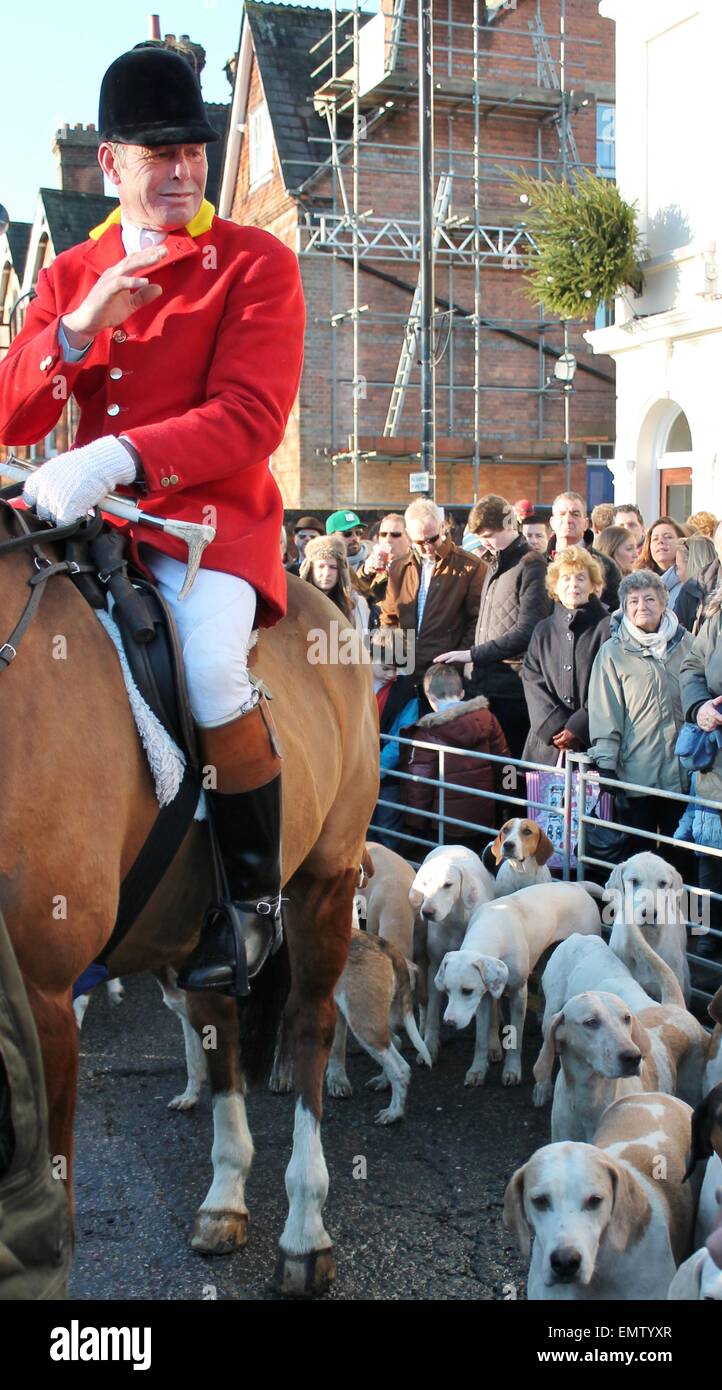 Fox hunt meet Boxing day in Tenterden Kent Stock Photo - Alamy