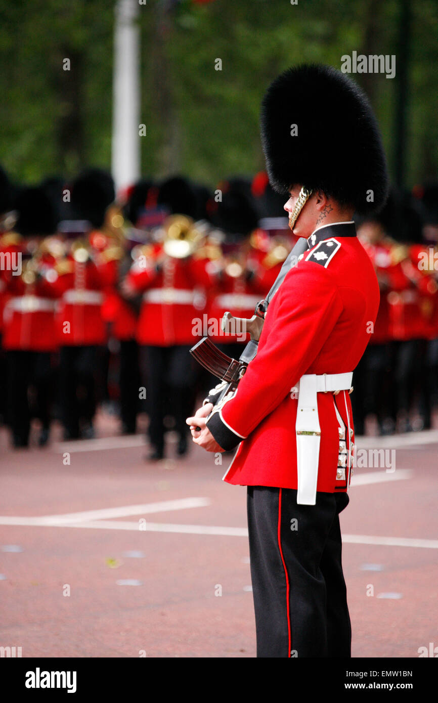 London, UK - June 16, 2012: Queen's Soldier at Queen's Birthday Parade ...