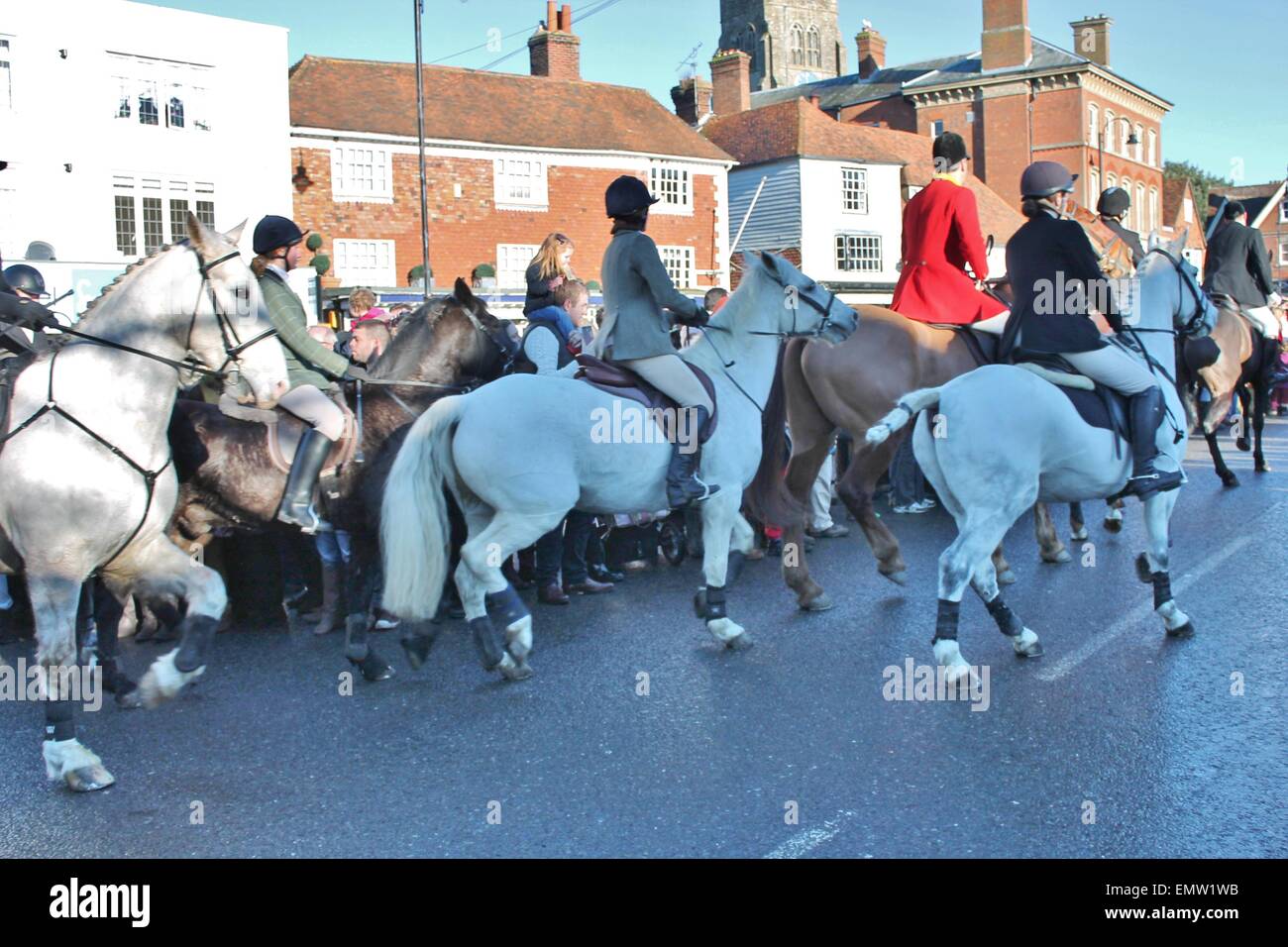 TENTERDEN, ENGLAND - DECEMBER 26: The Ashford Valley Hunt meet for ...