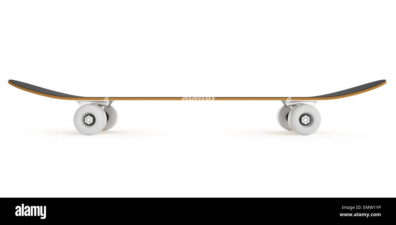 skateboard isolated on a white background Stock Photo - Alamy