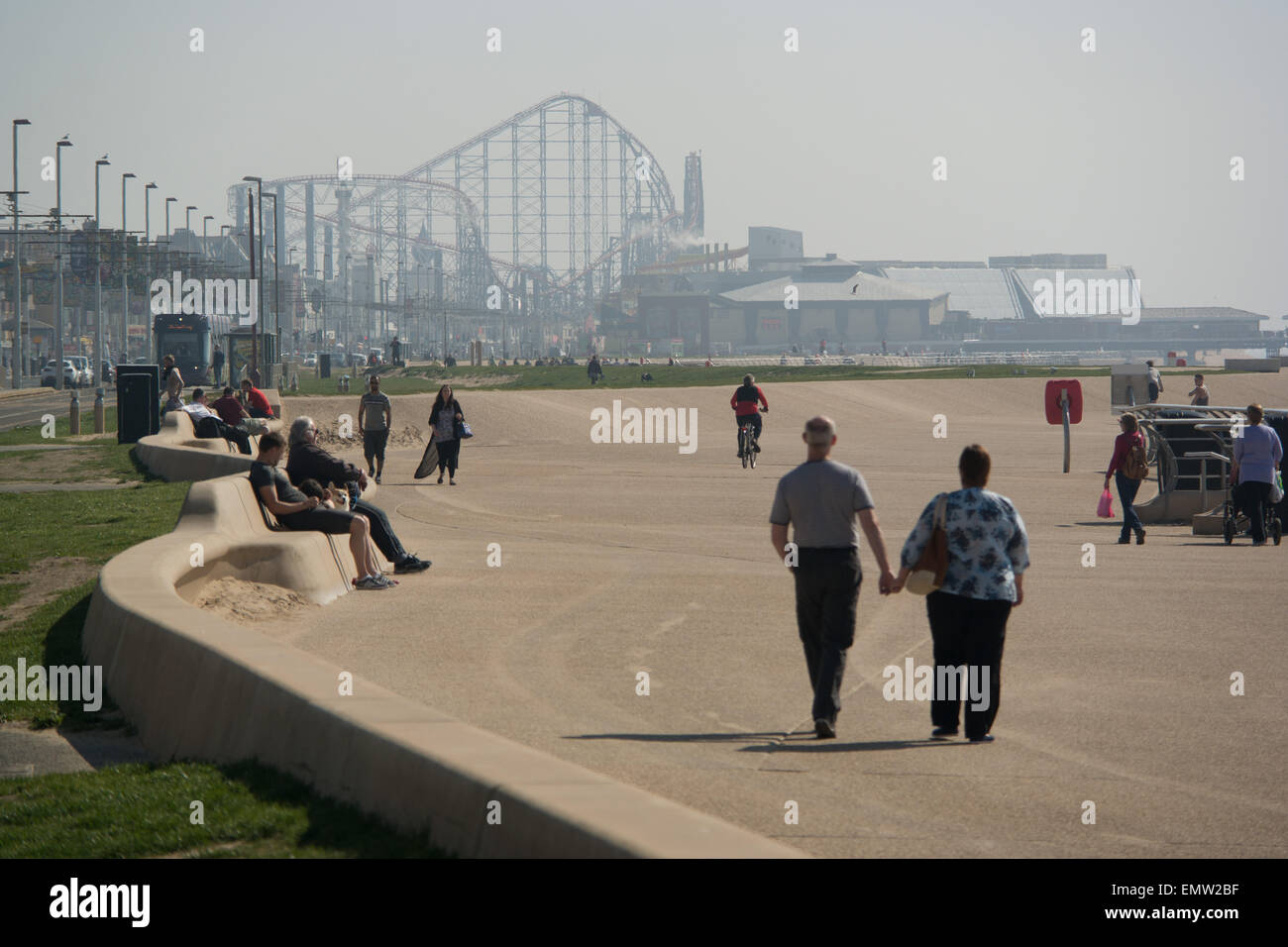 Blackpool, UK. 23rd April, 2015. UK Weather: A fine and sunny day in ...