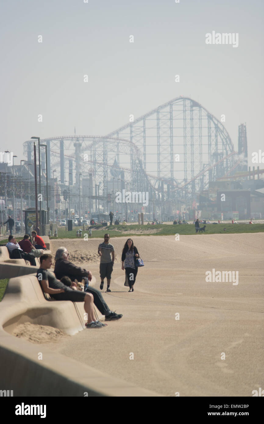 Blackpool, UK. 23rd April, 2015. UK Weather: A fine and sunny day in ...