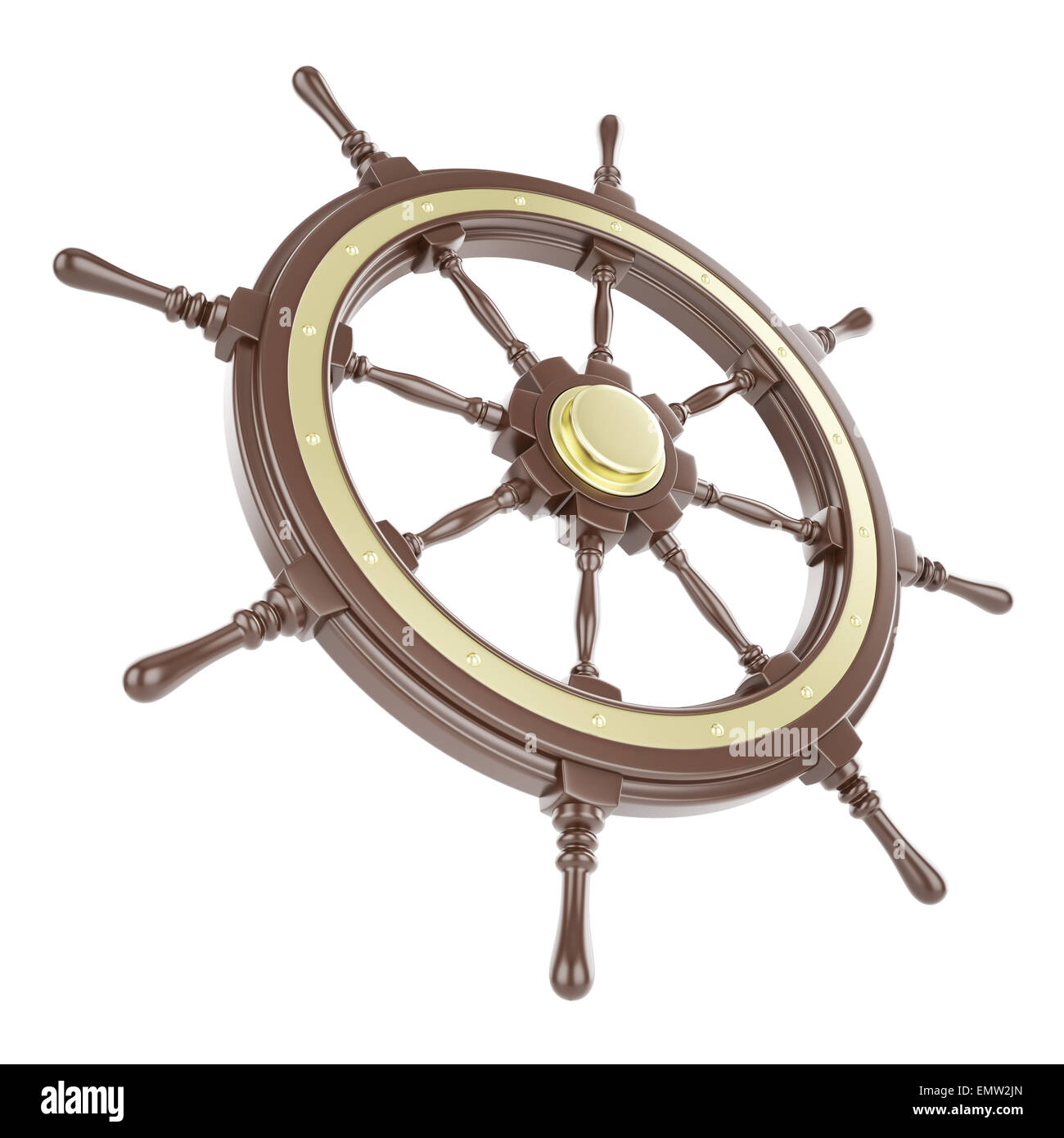 Illustration ship wheel Stock Photo - Alamy