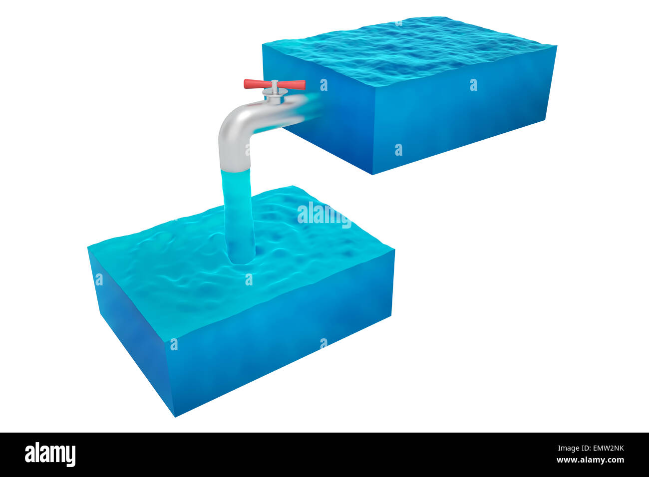 two isolated cube of water Stock Photo - Alamy
