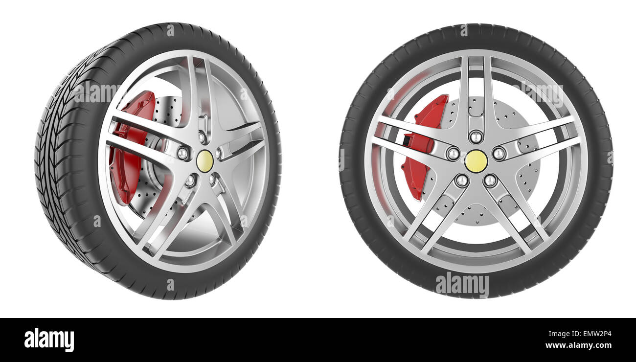 Chrome wheels Cut Out Stock Images & Pictures - Alamy
