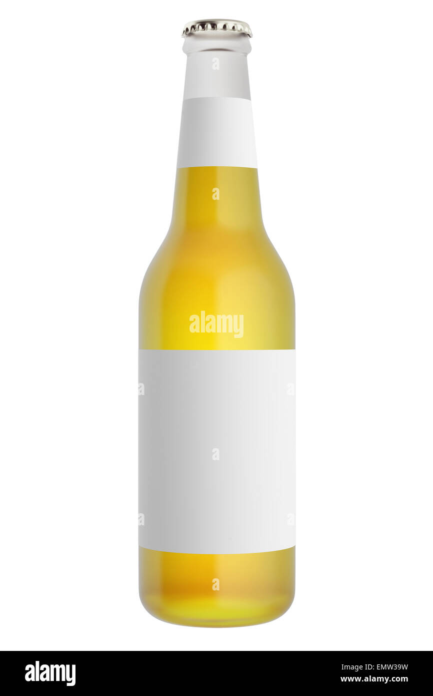 Full beer bottles with blank label Stock Photo - Alamy