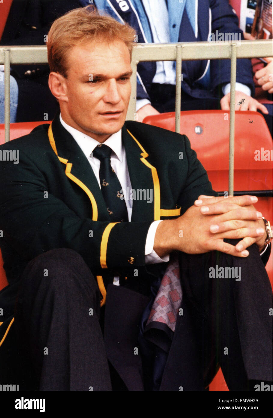 Injured Springboks captain Francois Pienaar - 22nd October 1994 Stock ...
