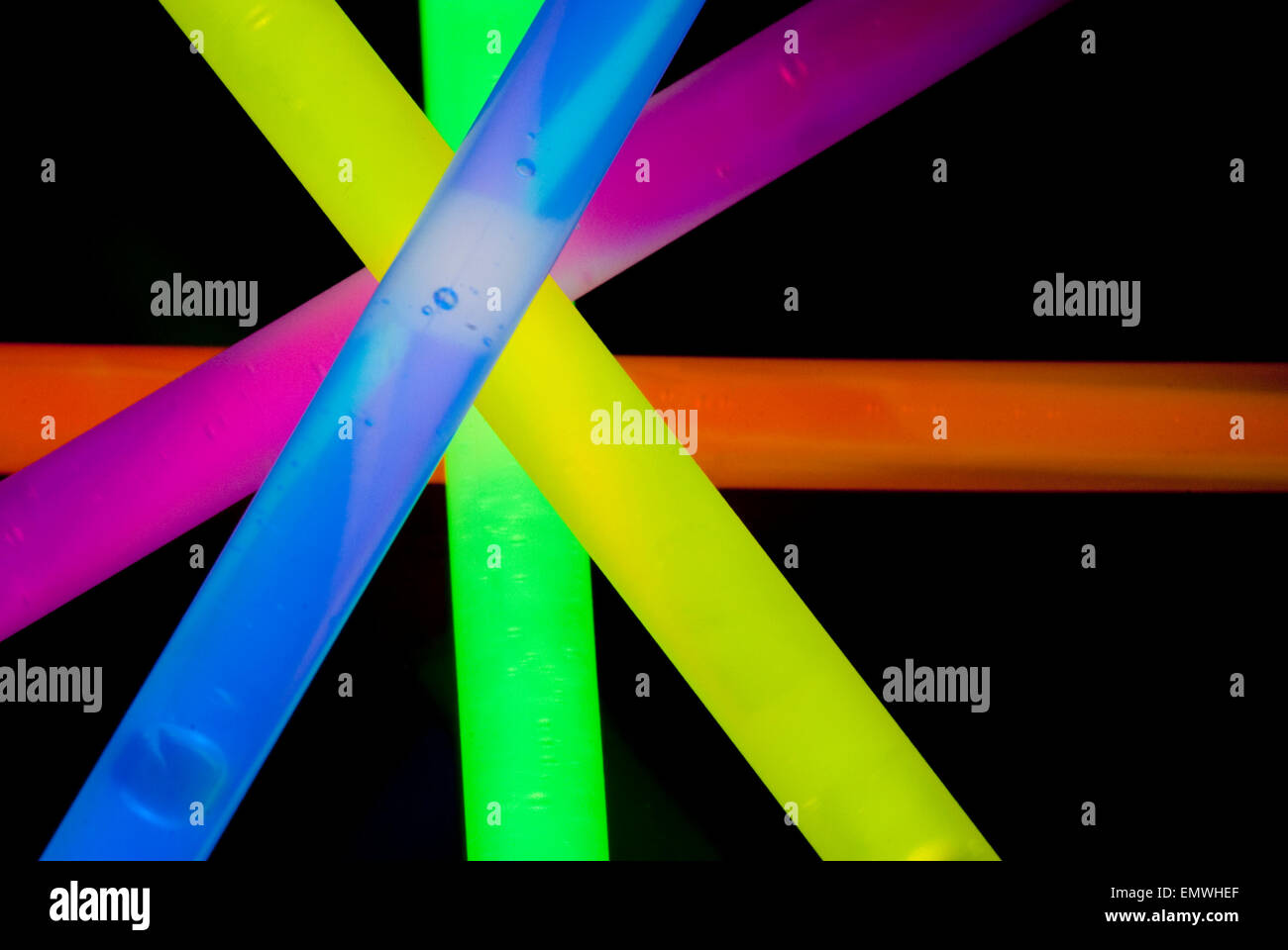 Glow Sticks Closeup Stock Photo - Alamy