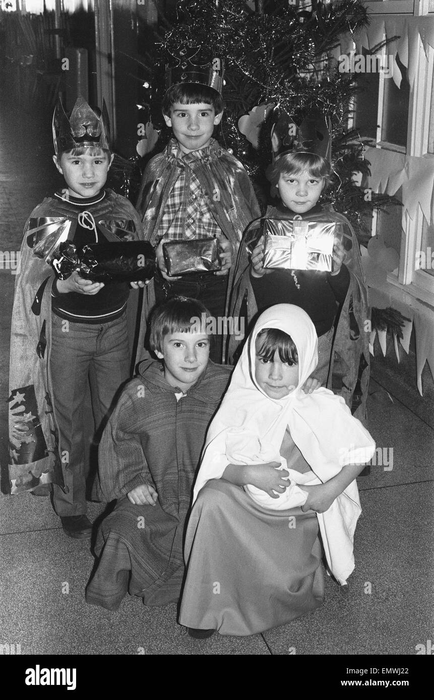 Schoolchildren play out the Nativity during Marple Ridge School's ...