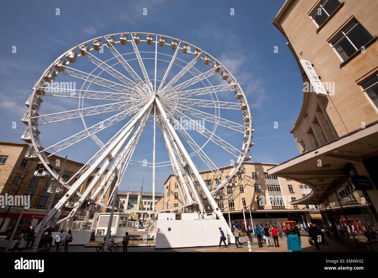 "Bristol Eye" big ferris wheel at 60m tall on Broadmead in Bristol city ...
