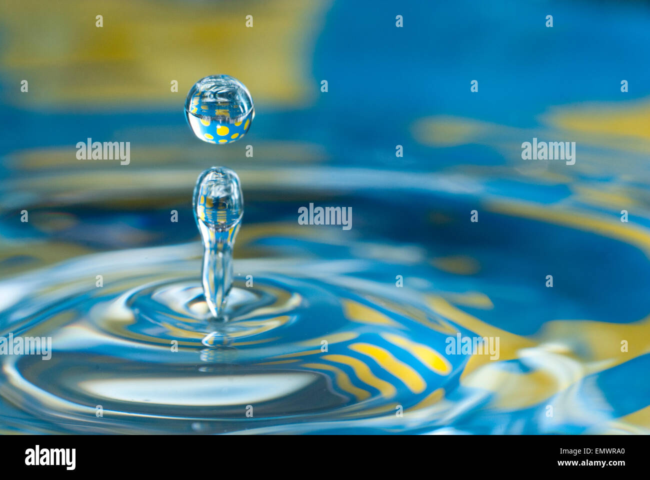 Water Drop Splash Closeup Stock Photo - Alamy