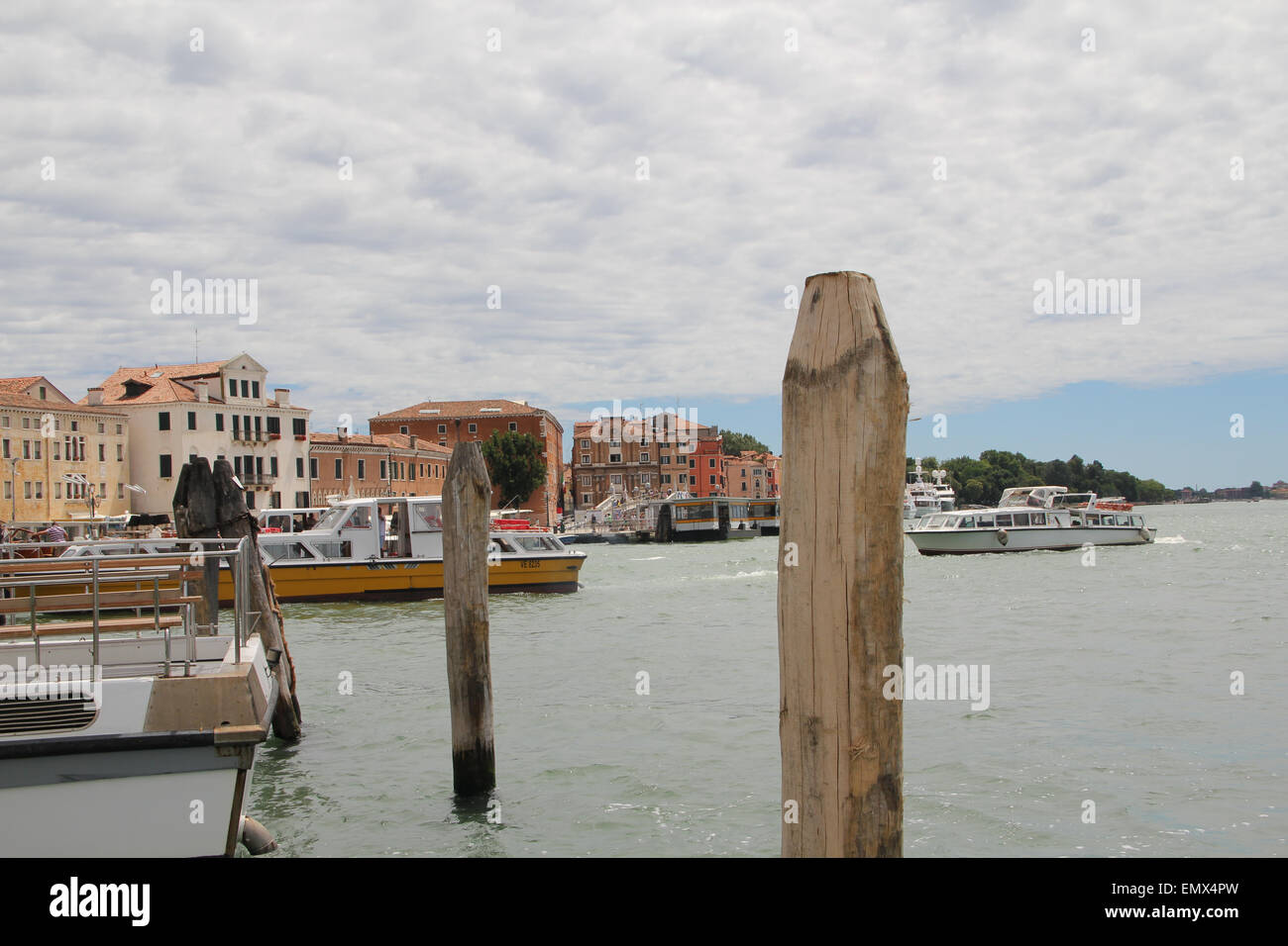 Venice, view from the side of the lagoon. Water landscapes of Venice ...