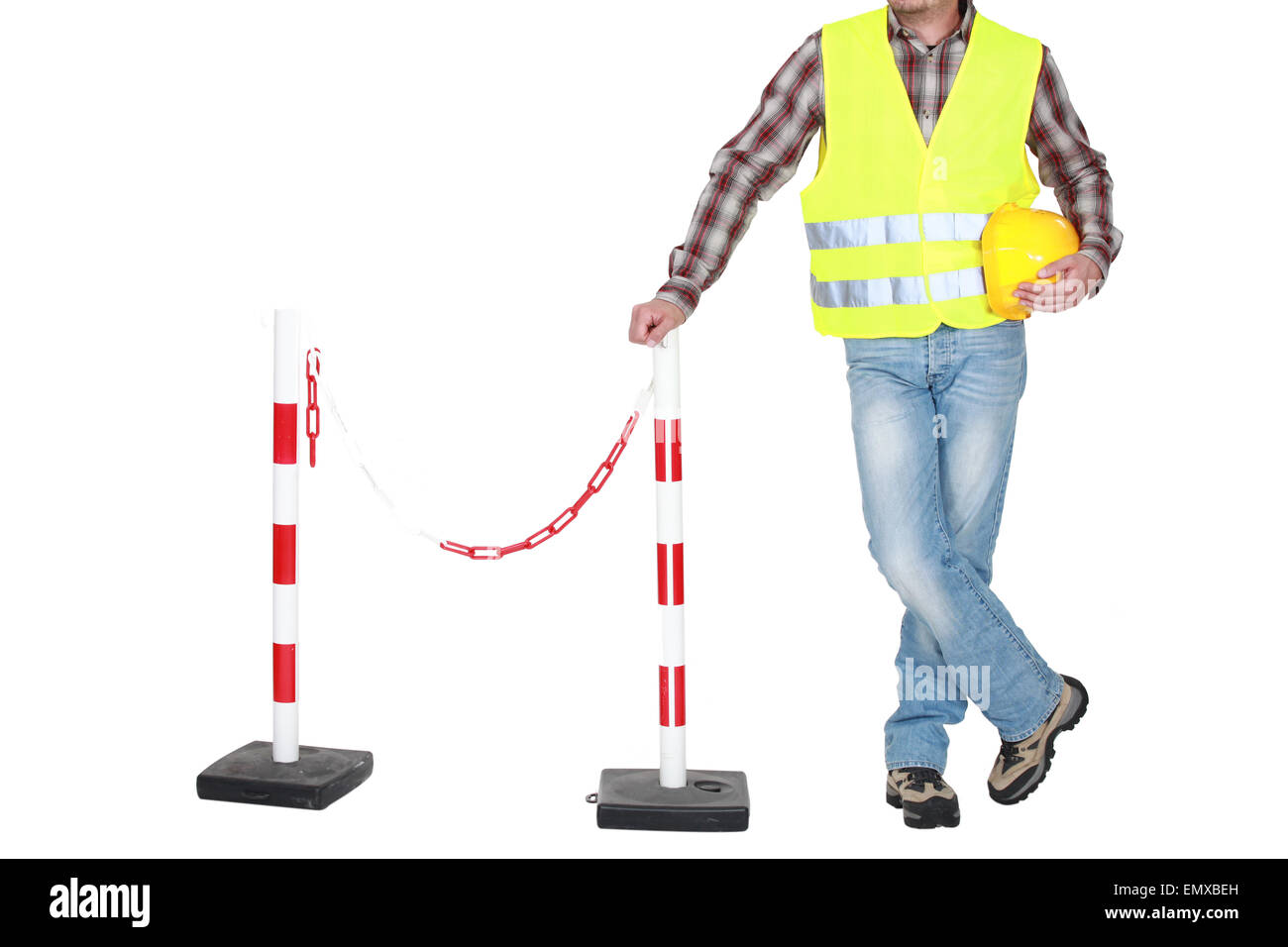 Striped traffic poles hi-res stock photography and images - Alamy